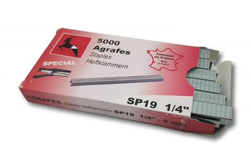 Agrafes SP19 1/4" - GALVA - ALU - INOX